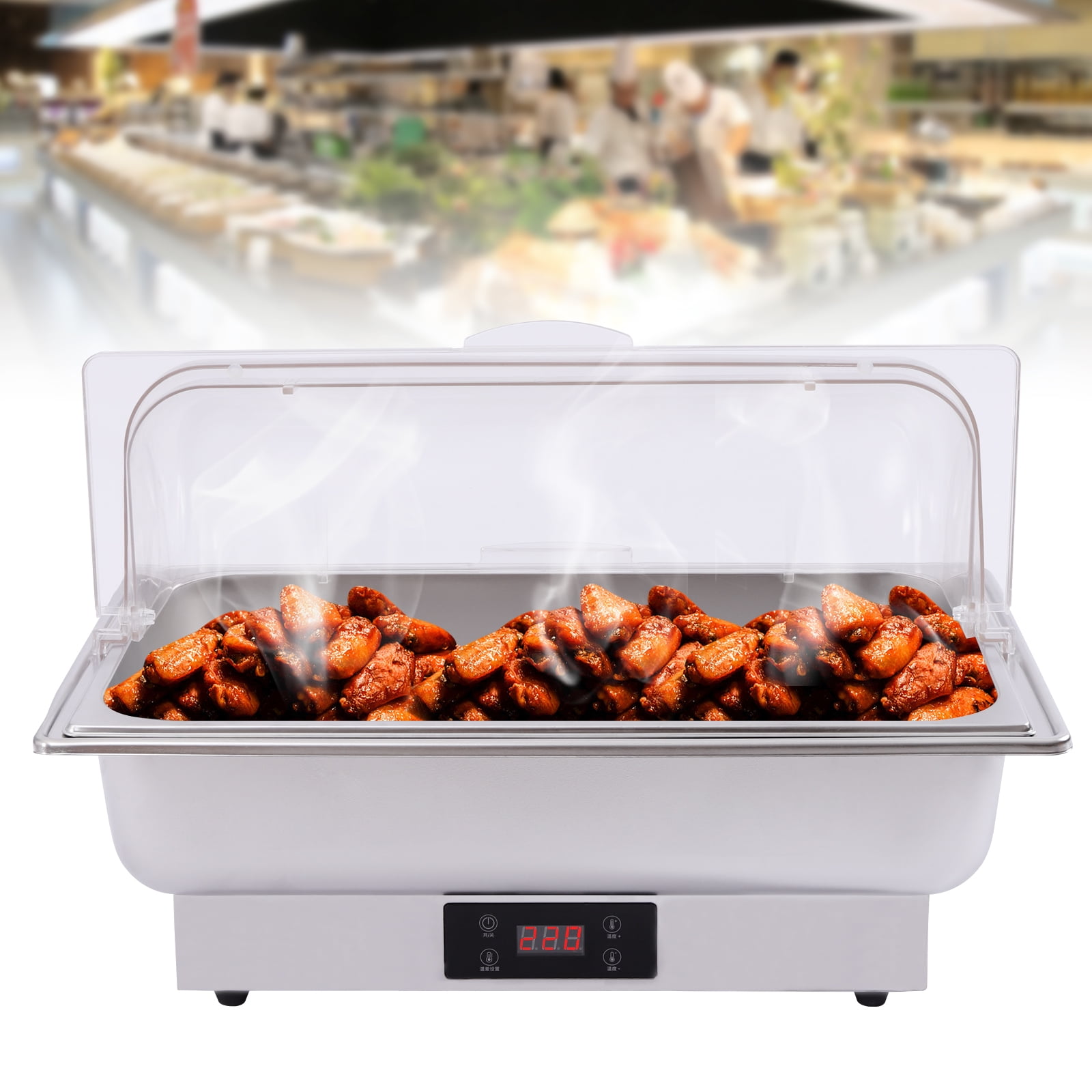 TOOL1SHOoo Buffet Food Roll Top Chafing Dish Servers and Warmers with ...