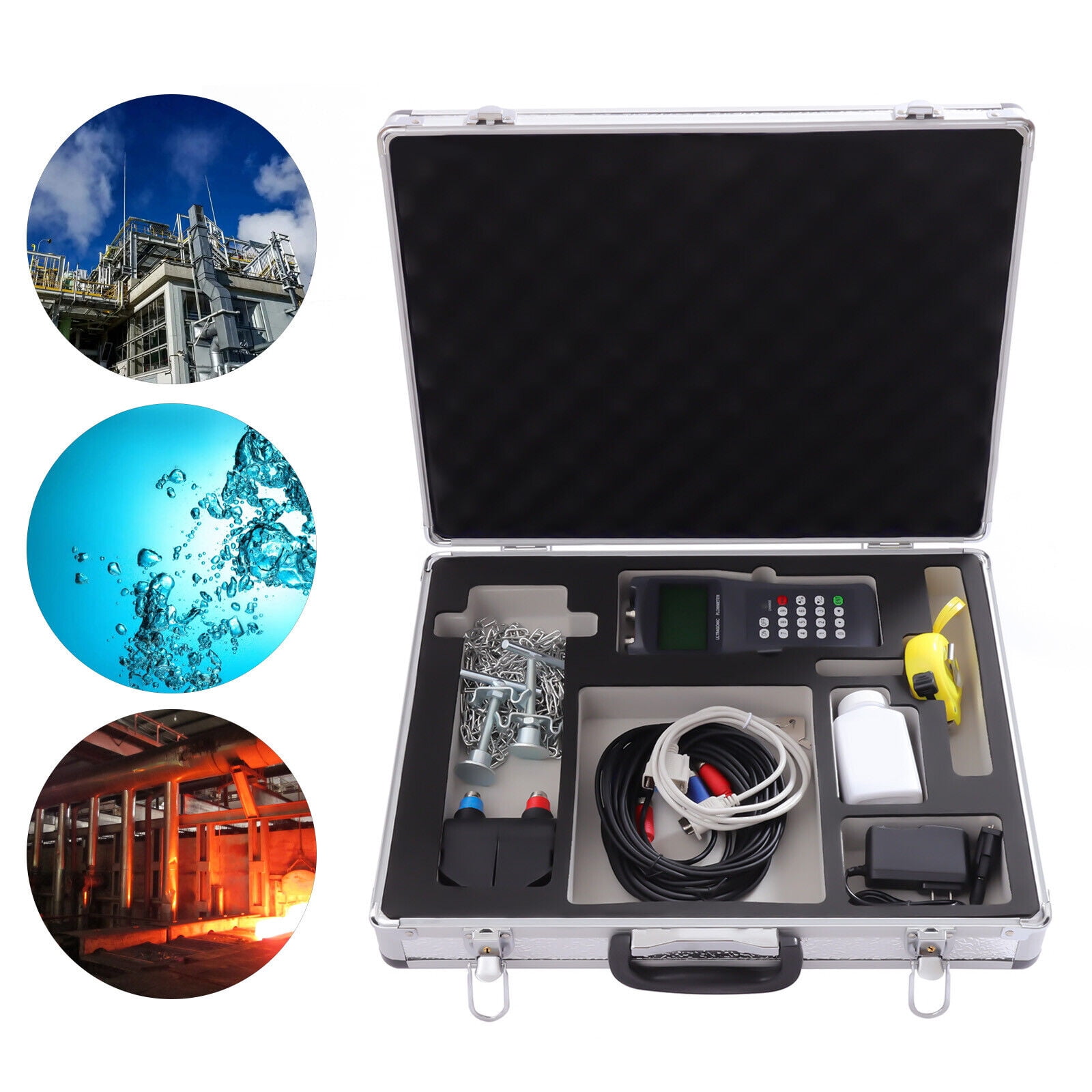 TOOL1SHOoo Digital Ultrasonic Liquid Flowmeter Handheld Flow Meter TDS ...