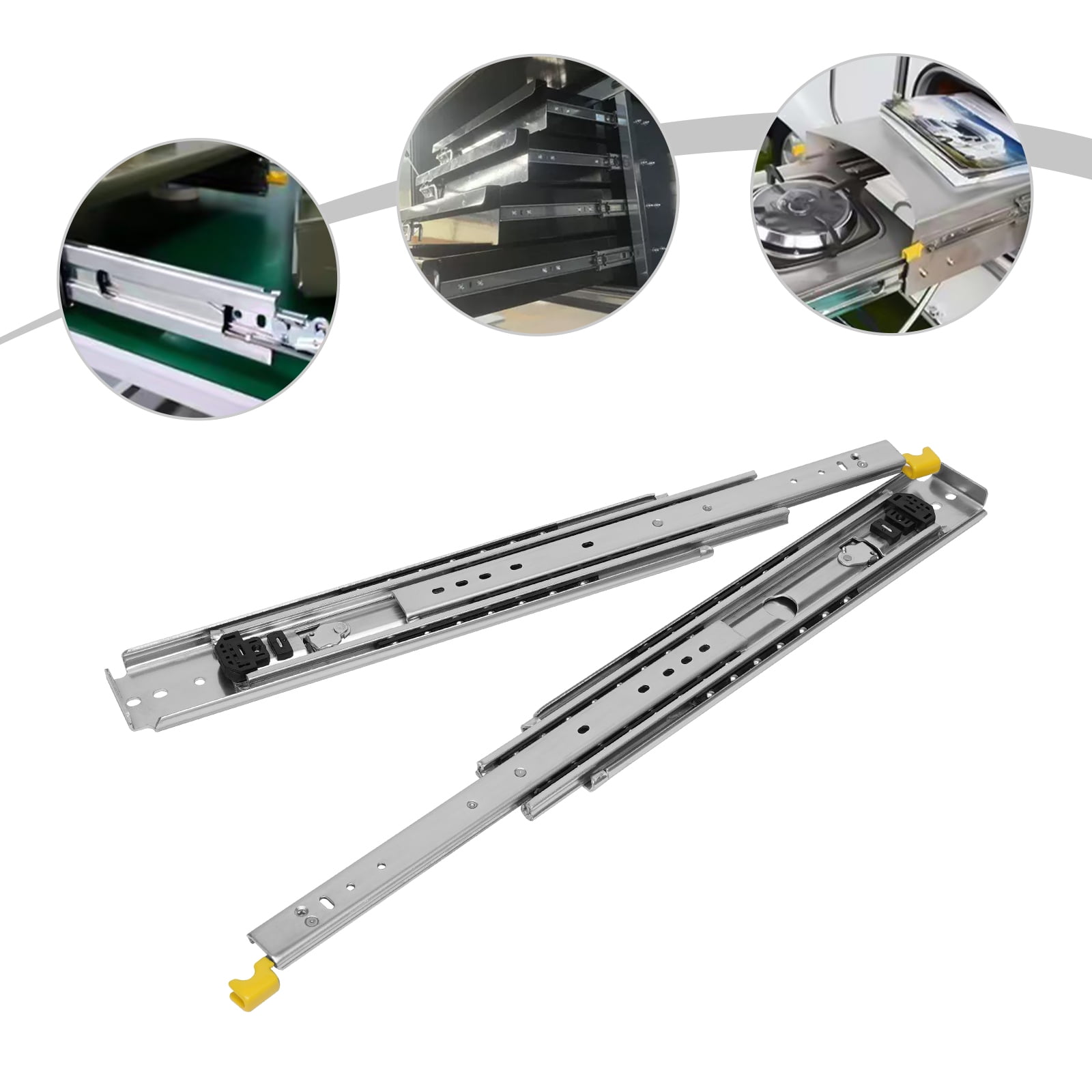 TOOL1SHOoo Drawer Slides Set of 2, Heavy Duty 500LBS Side Mount 24 ...