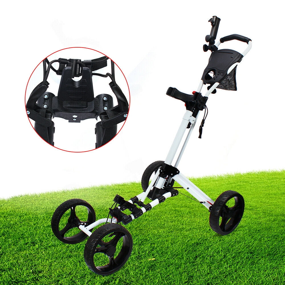 TOOL1SHOoo Foldable 4 Removable Wheel Golf Trolley Pushcart Golf ...