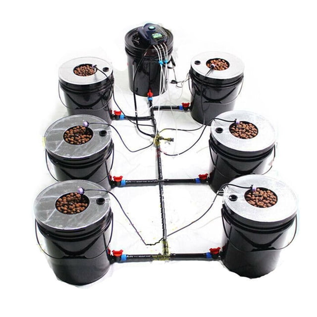 TOOL1SHOoo Indoor Hydroponics Grow System, 5-Gallon 7 Pots DWC with ...