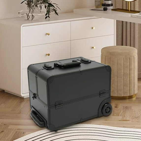 TOOL1SHOoo Lockable Rolling Makeup Case with 6 Trays, Aluminum Multi ...