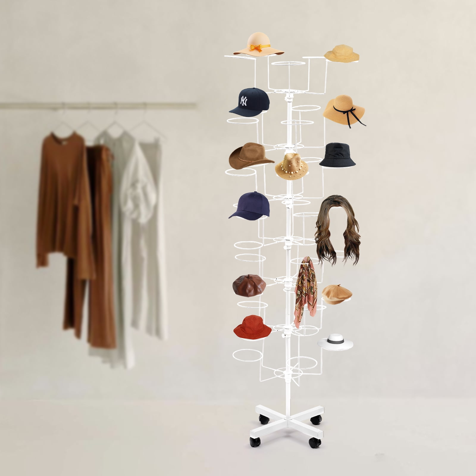 TOOL1SHOoo Rotating Display Stand, Floor Mounted Hat shelf , circular ...