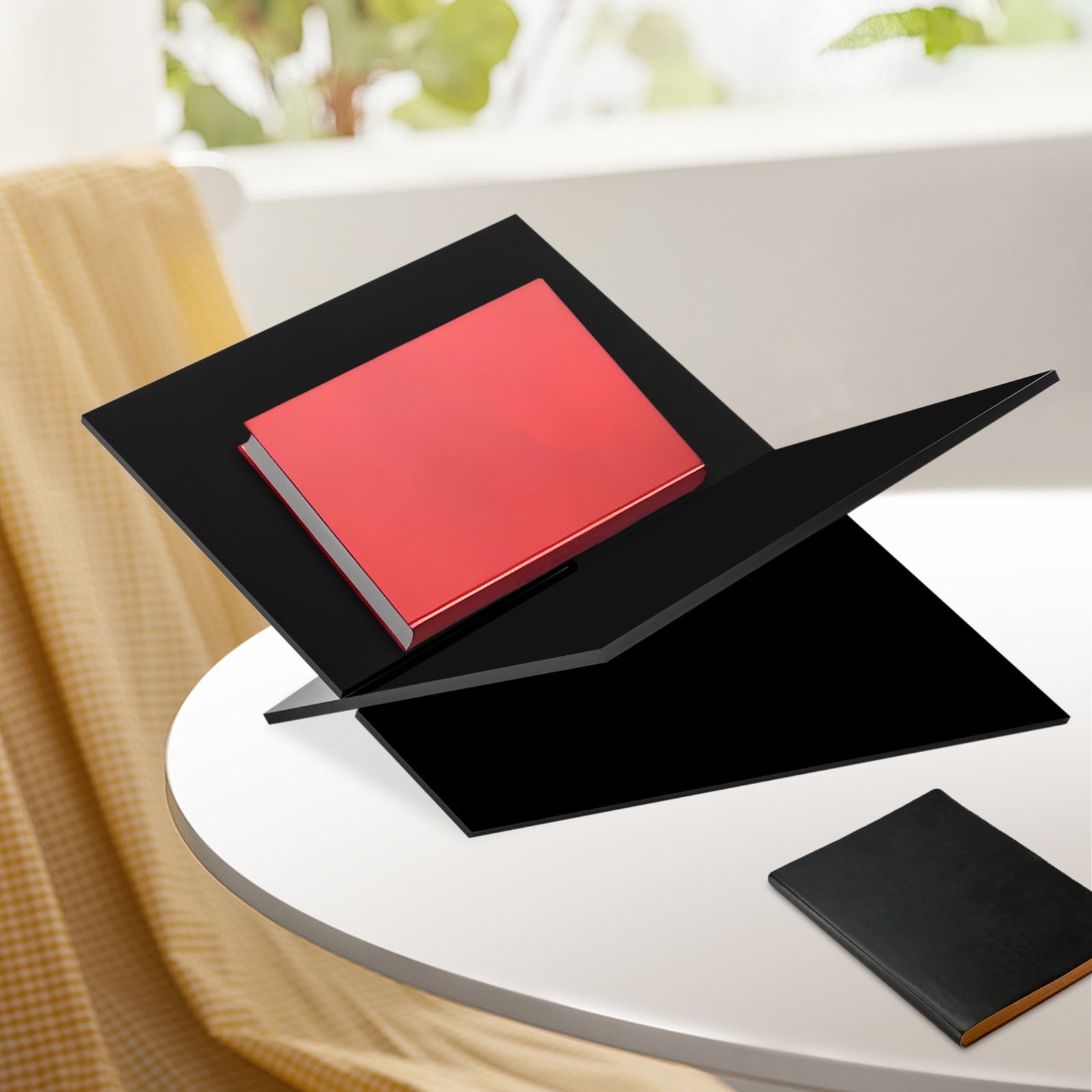 TOOL1SHOoo Set Of black Acrylic Book Holders,Angled Book Holder for ...