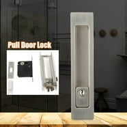 Tall Square Pocket Door Lock, Passage (Hall/Closet) Latch, Satin Nickel ...