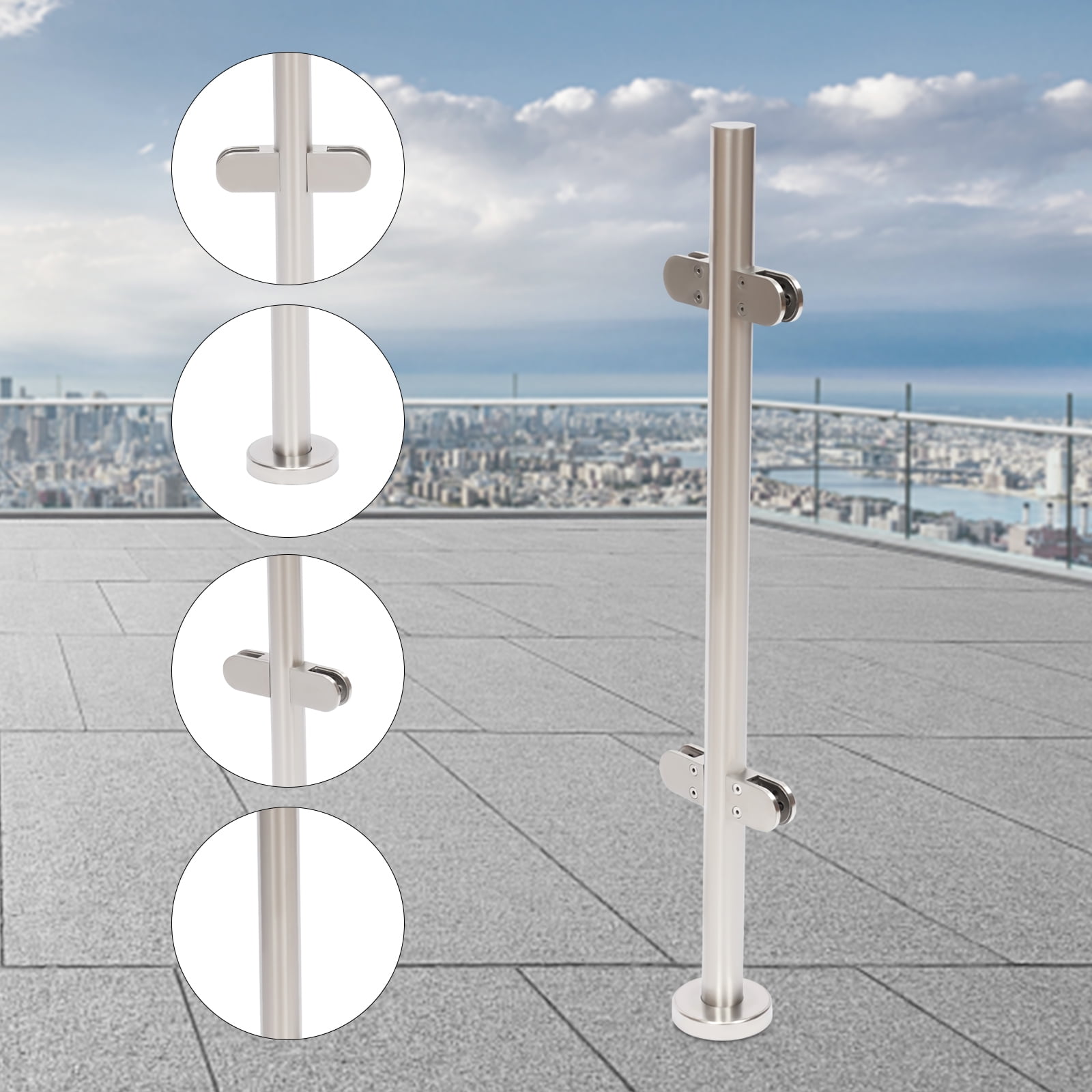 TOOL1SHOoo Stainless Steel Round Pipe Railing Post High Temperature ...