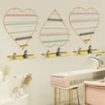 TOOL1SHOoo Wall-mounted Nail Polish Storage Racks, 5 Tiers Gold Heart ...