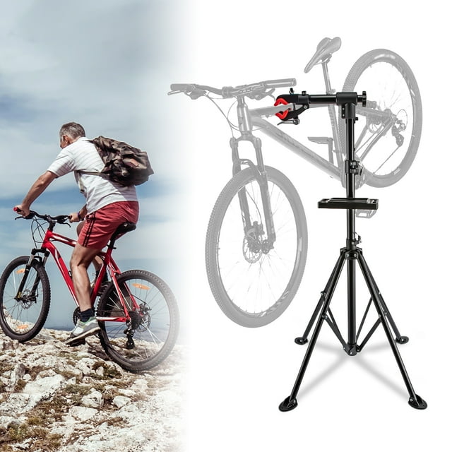 TOOL1SHOoo Portable Iron Bike Repair Stand - Ideal for Mountain & Road ...