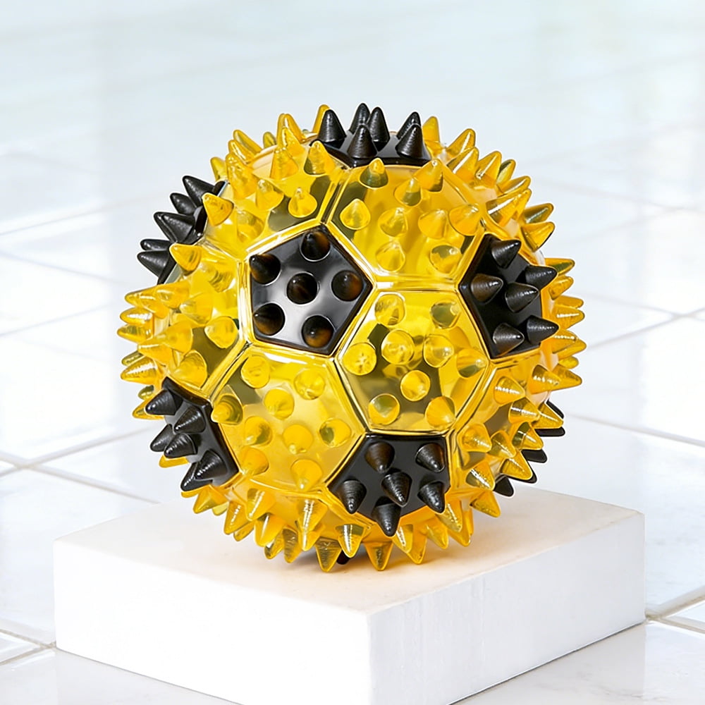 TOOLGOOD 3.4'' Spiky Squeaker Soccer Ball Dog Toy for Medium Large Dogs ...