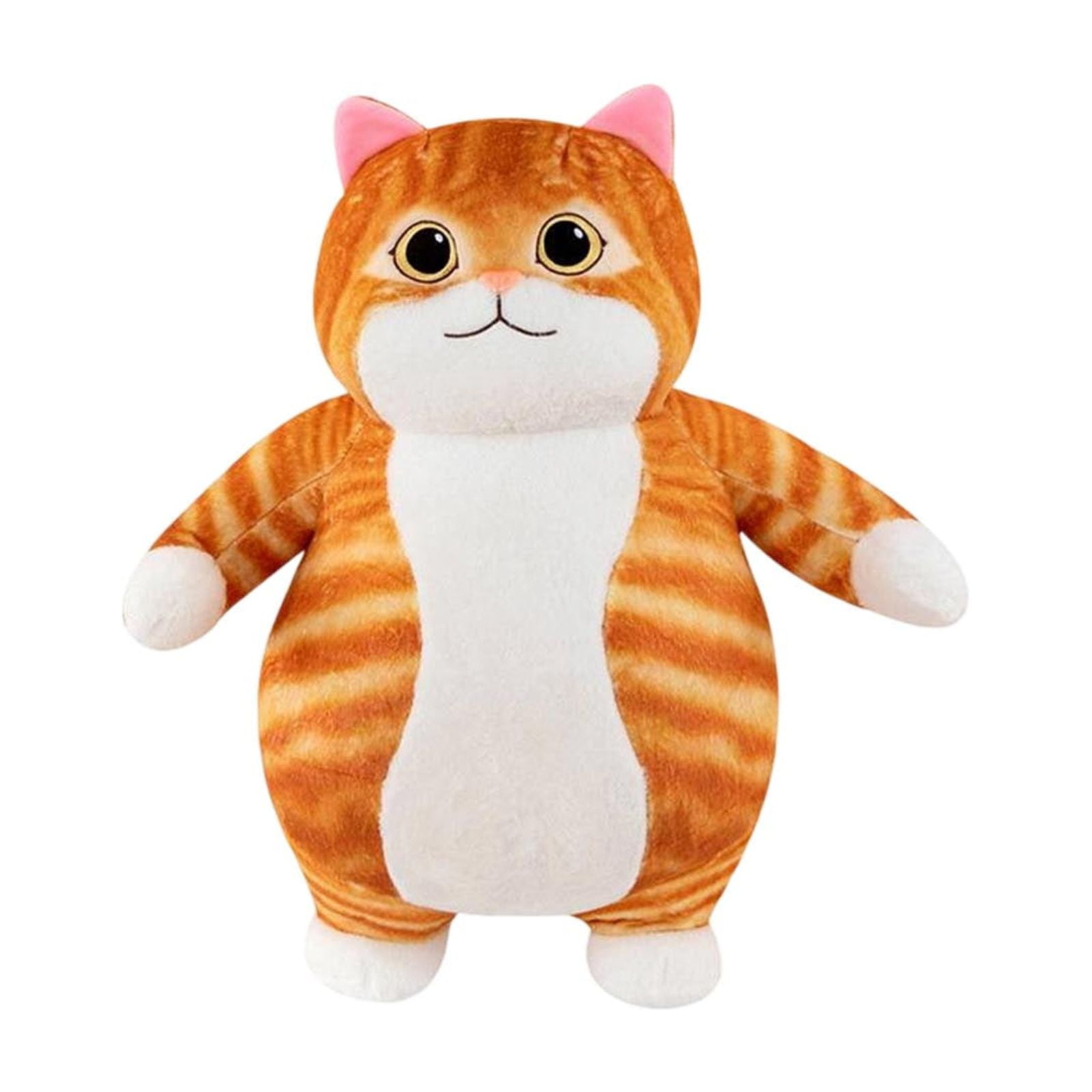 TOOLGOOD Large Weighted Stuffed Fat Cat 18", Soft and Cuddly Orange ...