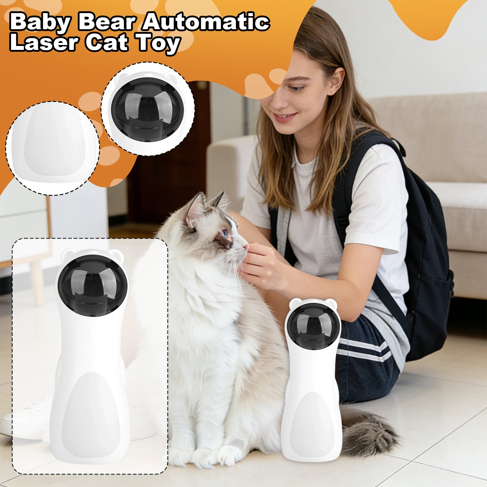 TOOLGOOD Laser Cat Toys for Indoor Cats,The 4th Generation Real Random ...
