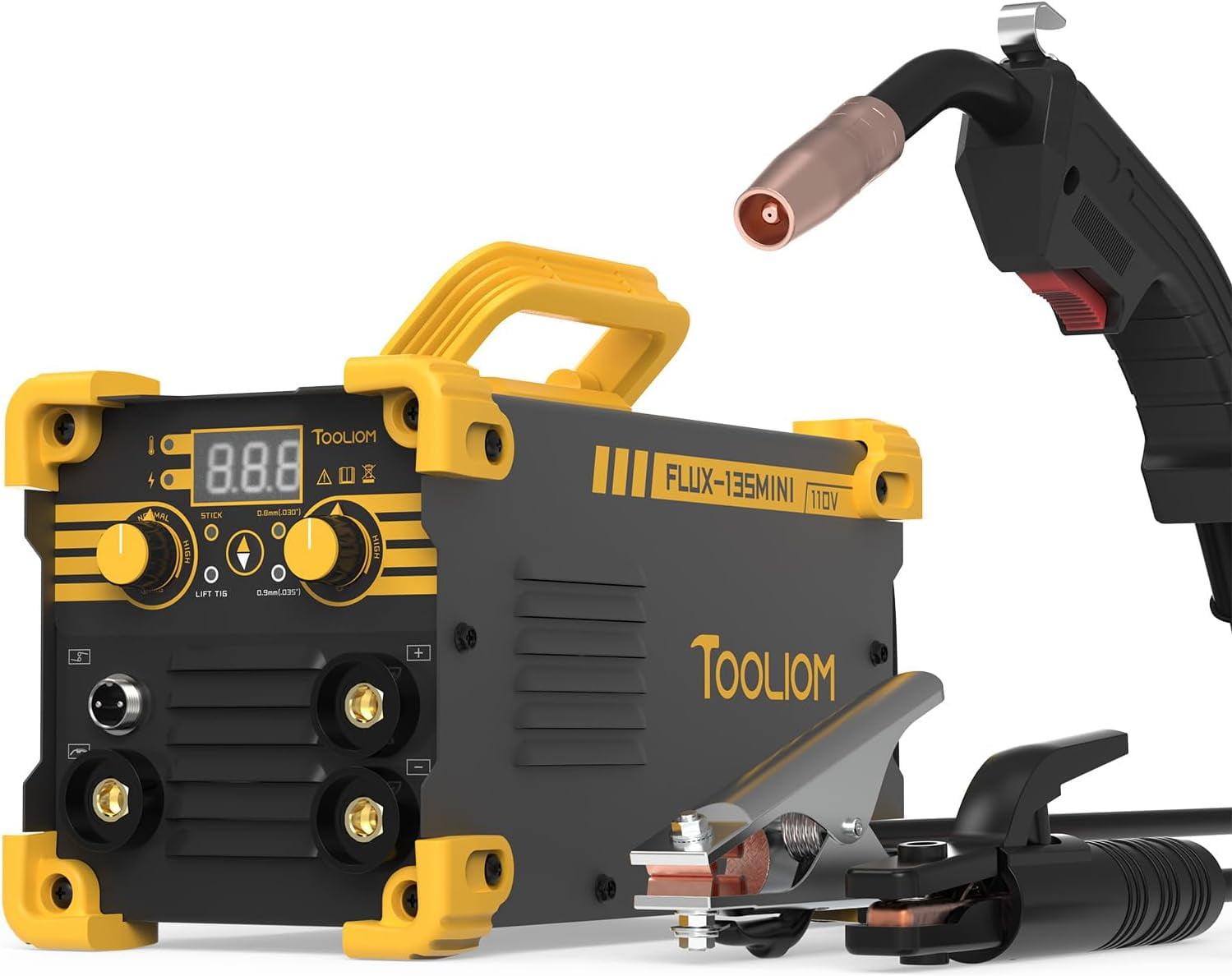 TOOLIOM 135A Mini MIG Welder Flux Core 110V MIG Welder Gasless Flux MIG ...