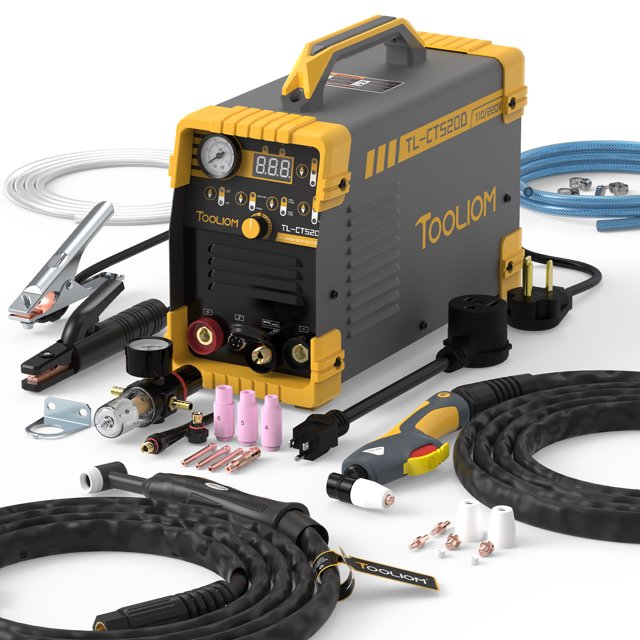 TOOLIOM Electric 3-in-1 Welder: 50A Air Plasma Cutter, 200A TIG & Stick ...