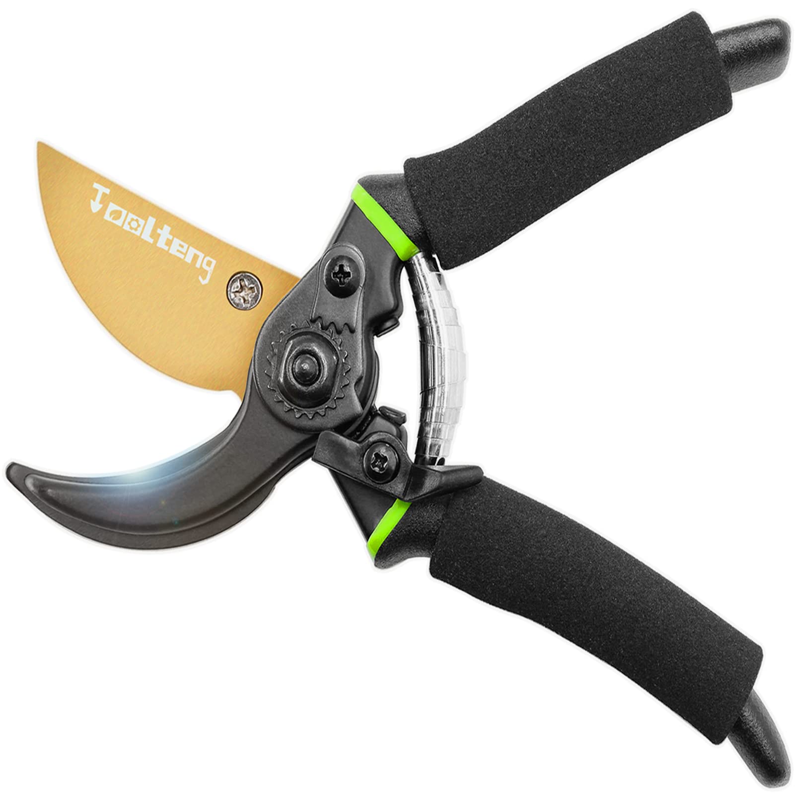 TOOLTENG Premium Titanium Bypass Pruning Shears, Heavy Duty Sharp ...