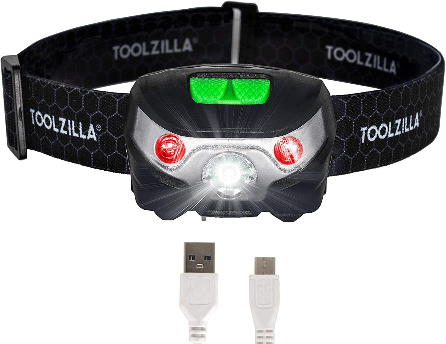 TOOLZILLA LED Head Torch - 500 Lumens, USB Rechargeable, 30 Hrs Runtime ...