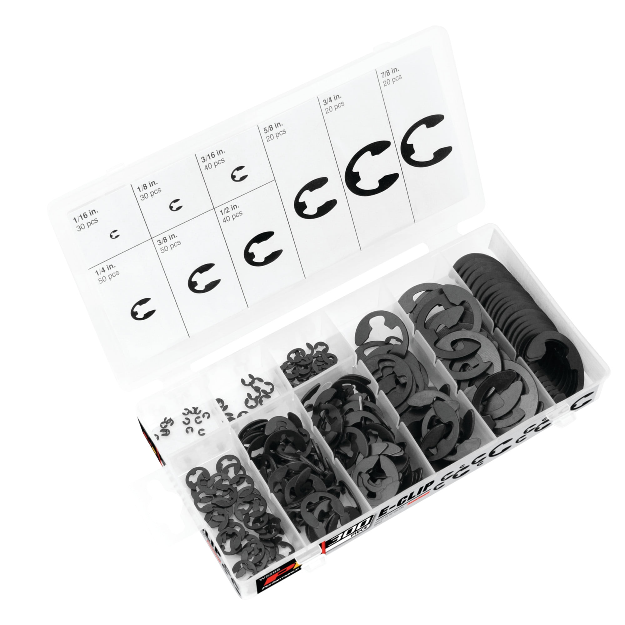 Performance Tool W5208 300pc E-Clip Assortment, Black - Walmart.com