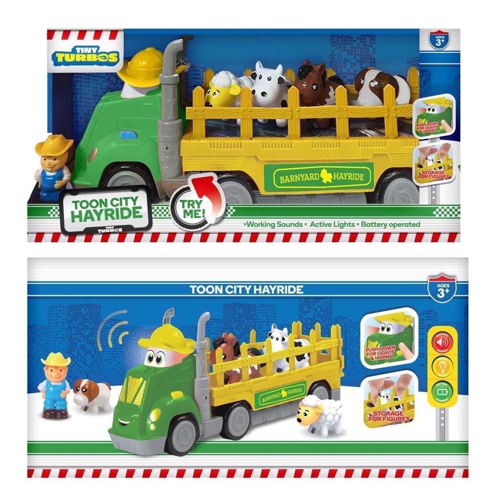 Tiny Turbos Toon City Hayride Tractor Play Vehicles for Kids 3 and up ...