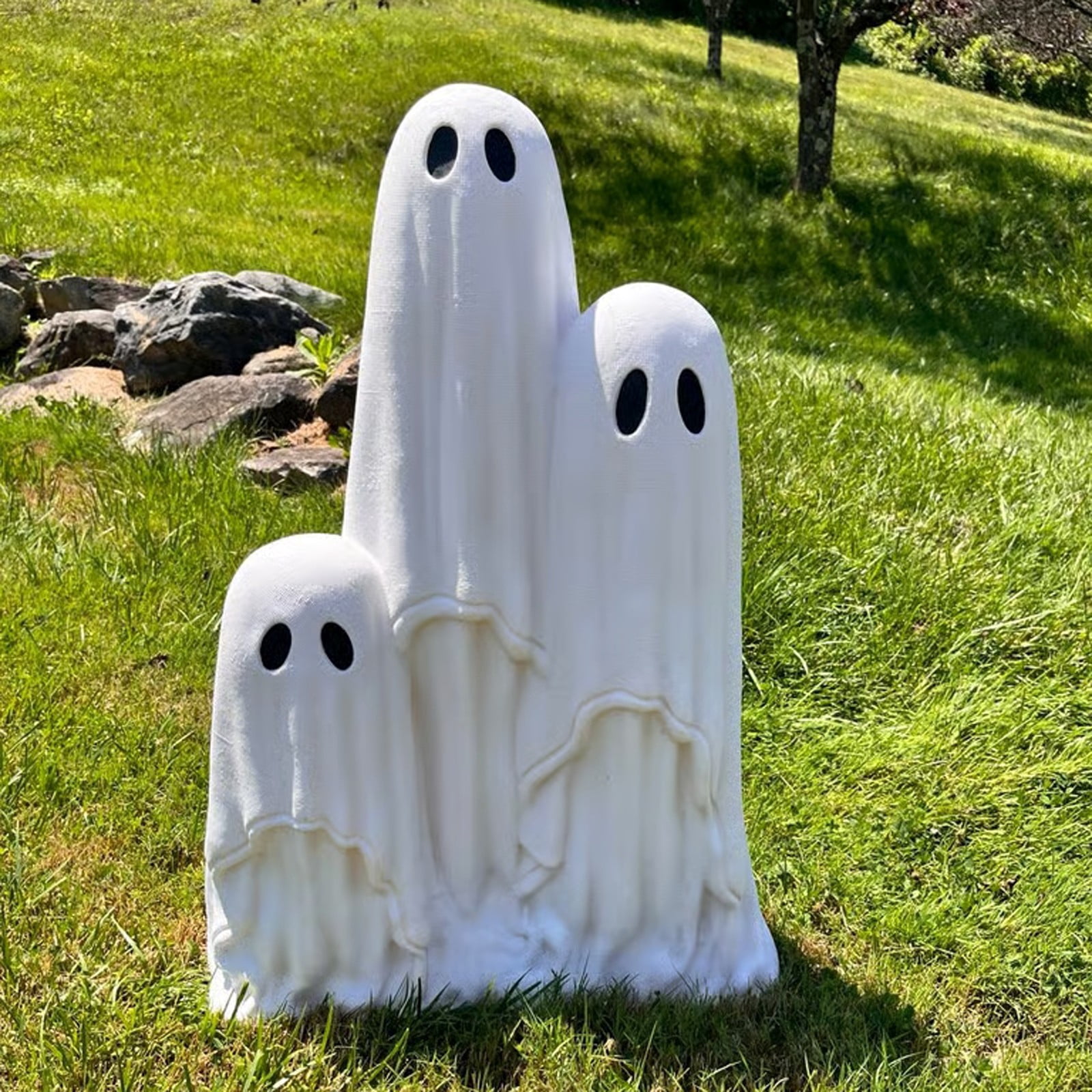 TOOPOOT Halloween Ghost Figurine: Faceless Ghost Outdoor Garden Statue ...