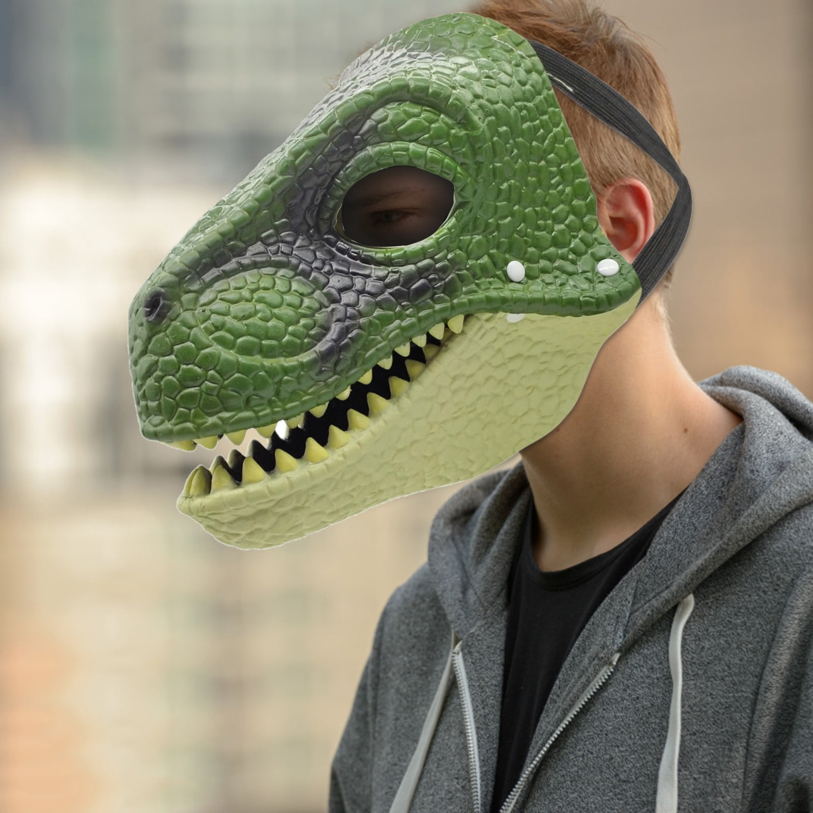 TOOPOOT Kids Silica Gel Dino Mask: Realistic Moving T-Rex Jaw Head ...