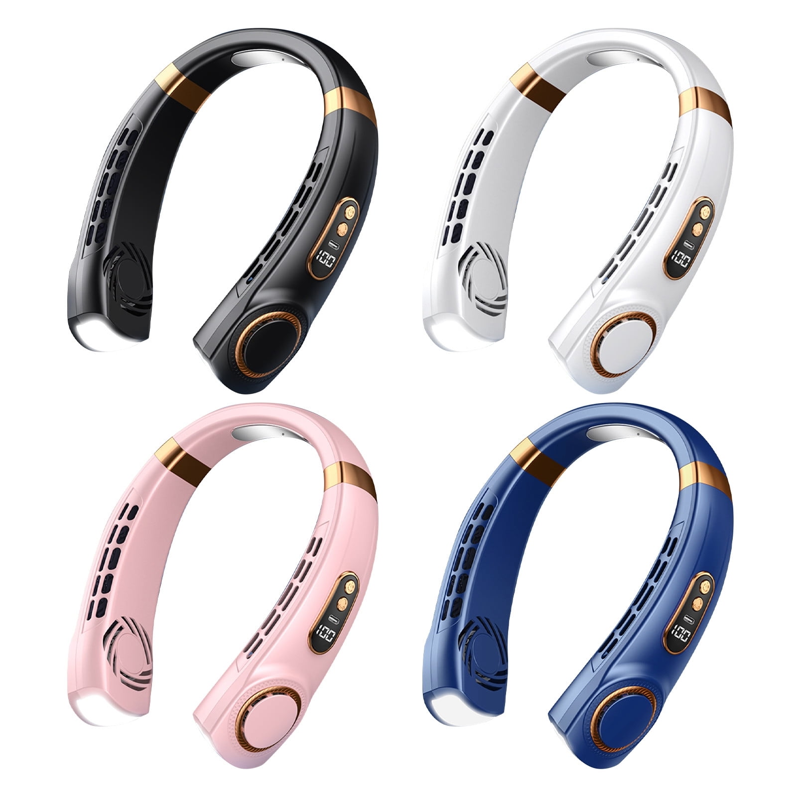 TOOPOOT Personal Air Cooling Neck Fan: LED Light & Cooling Plates Blow ...