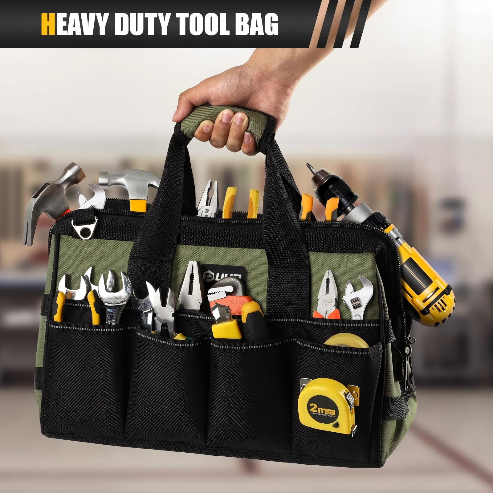 TOOPOOT Professional Tool Box Organizer Bag - 15-Inch Storage for Small ...