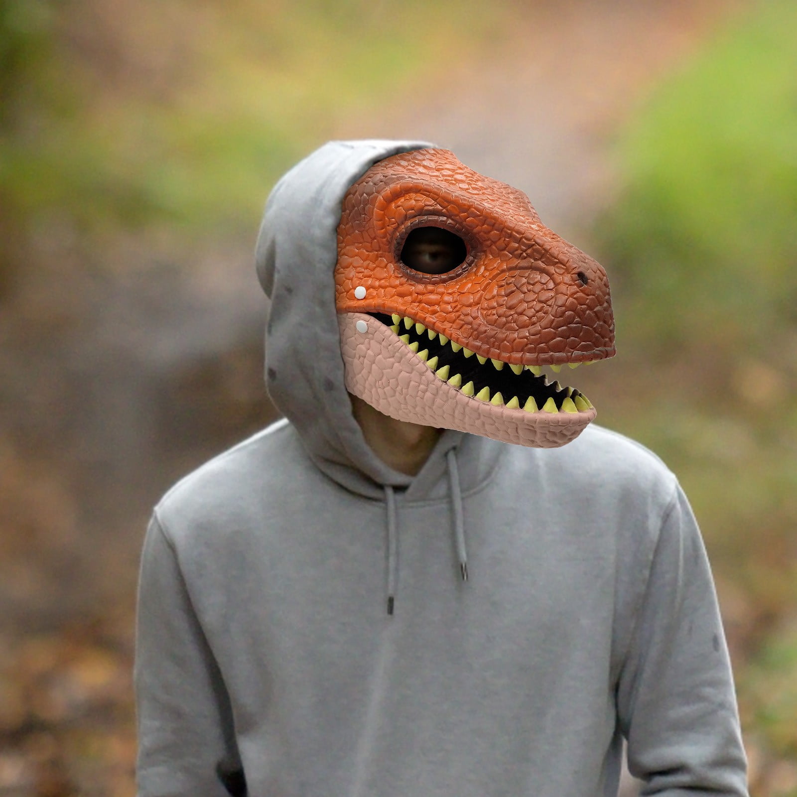 TOOPOOT Silica Gel Kids Dino Mask: Realistic Moving T-Rex Head with Jaw ...