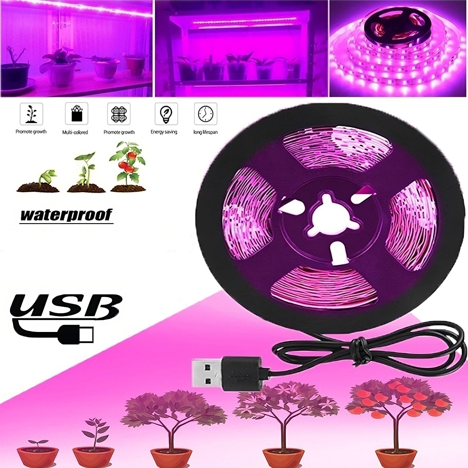 TOOPOWER grow light, grow lights for indoor plants, suitable for indoor ...