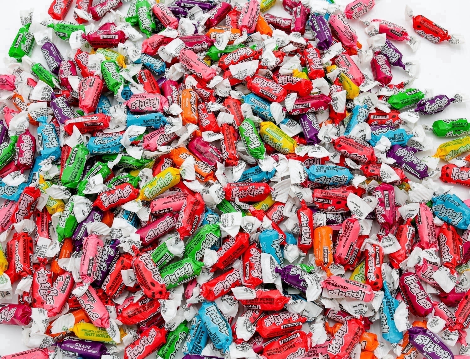 Tootsie Frooties Taffy Candy Assorted Mix 10 Fruit Flavors Individually ...