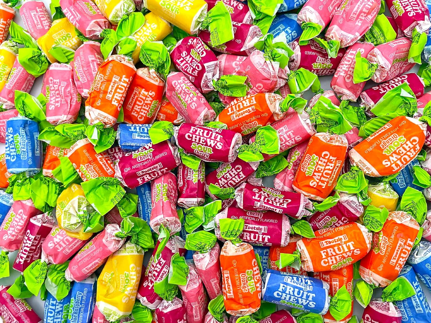 TOOTSIE ROLL FRUIT CHEWS Candy SOUR - 2 LB (134 Pieces) - Bulk Candy ...