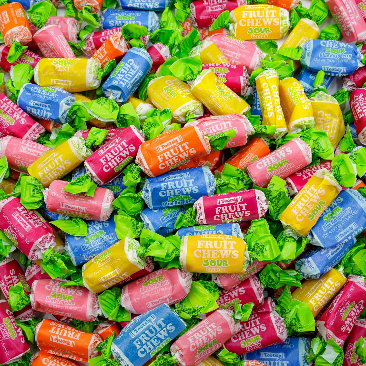 TOOTSIE ROLL FRUIT CHEWS MFF30 Candy SOUR 2 lb - Bulk Bag, Fruity ...