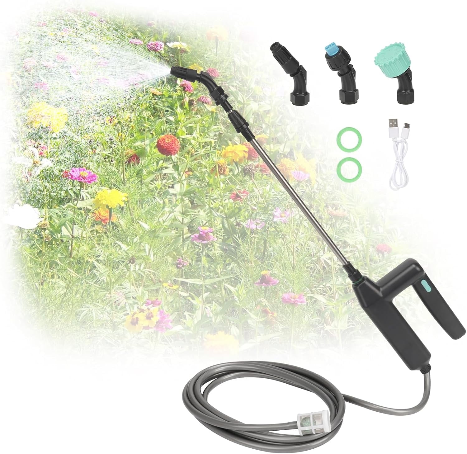 TOOVEM Electric Plant Sprayer, 7.4V Powerful Battery Operated Sprayer ...