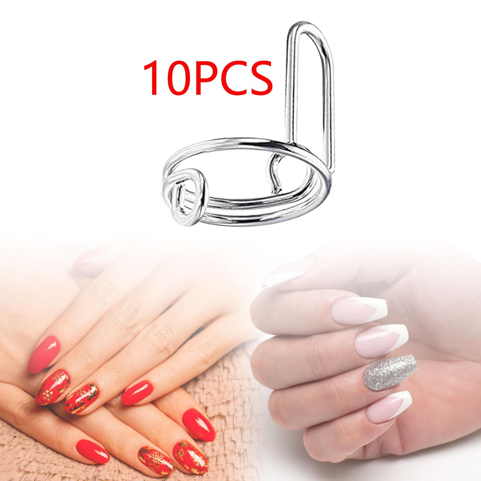TOOYFUL 10x Fingernail Rings,Halal Nail Rings Set,Metal,Nail Art ...
