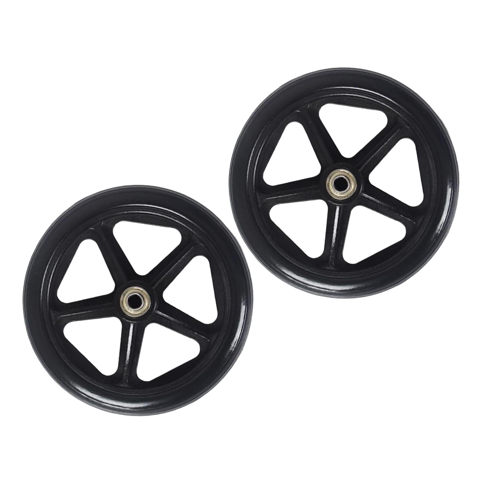 TOOYFUL 2 Pieces Wheelchair Replacement Wheels Wear Resistant Solid ...