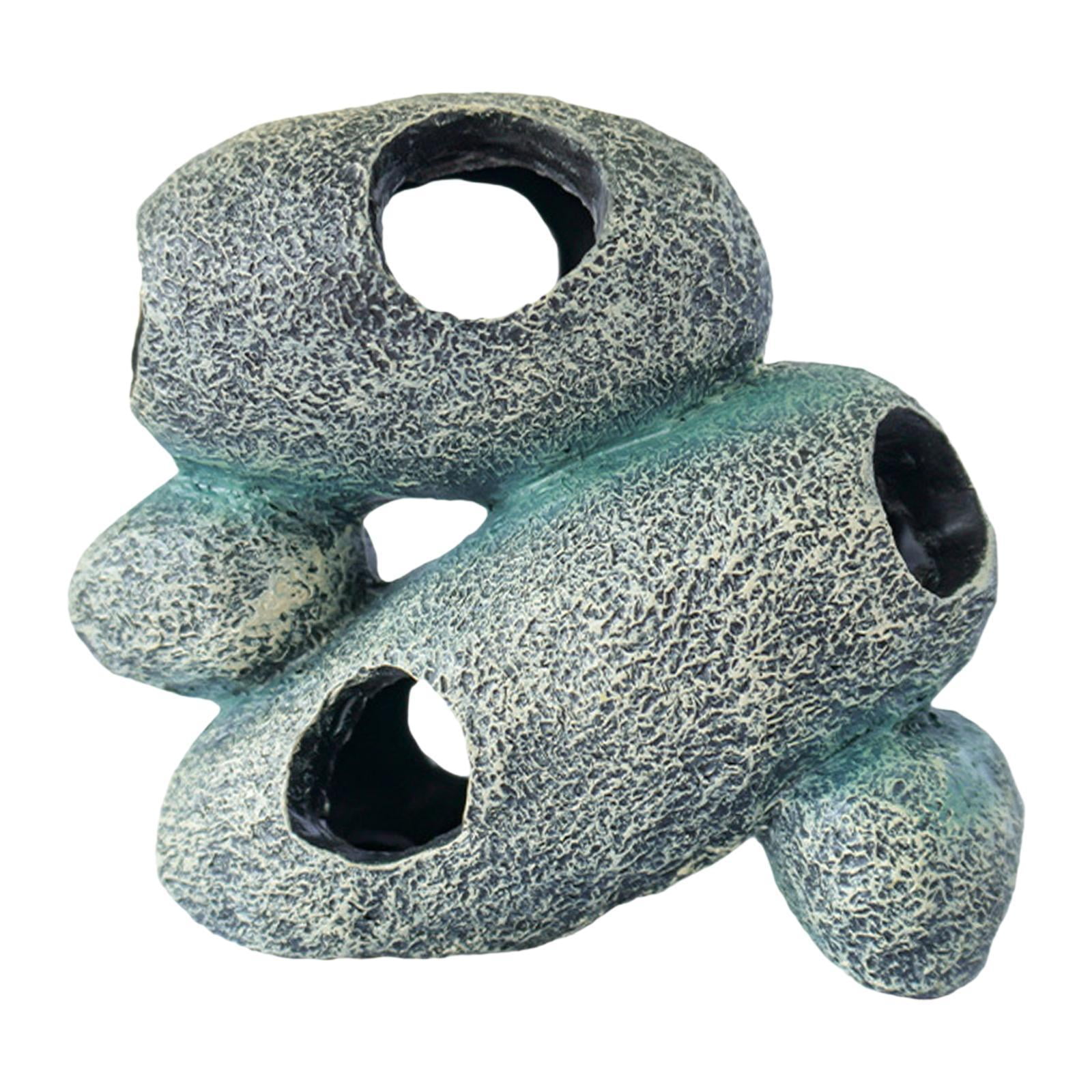 TOOYFUL Aquarium Hideaway Rock Hideout,Rest, Tank Landscaping Ornaments ...