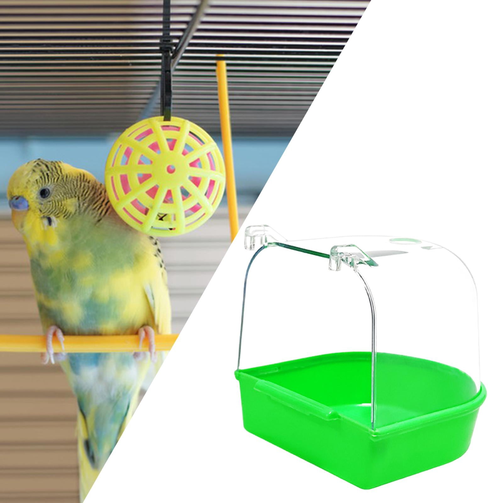 TOOYFUL Bird Bath Box Hanging Bath to Clean Pet Bird Bath Box Parrot ...