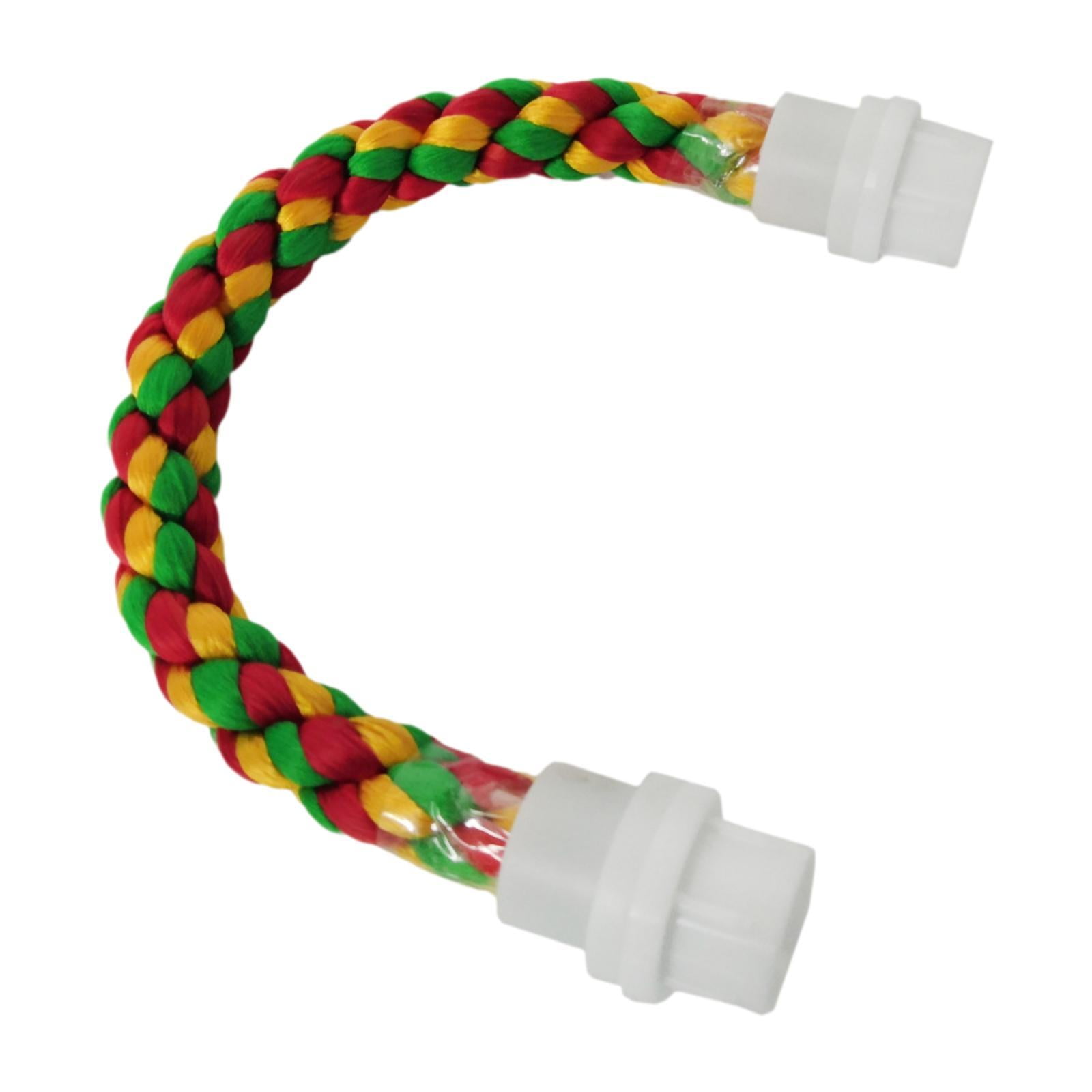 TOOYFUL Bird Rope Perch Cage Accessory Toy, Flexible Cotton Rope ...