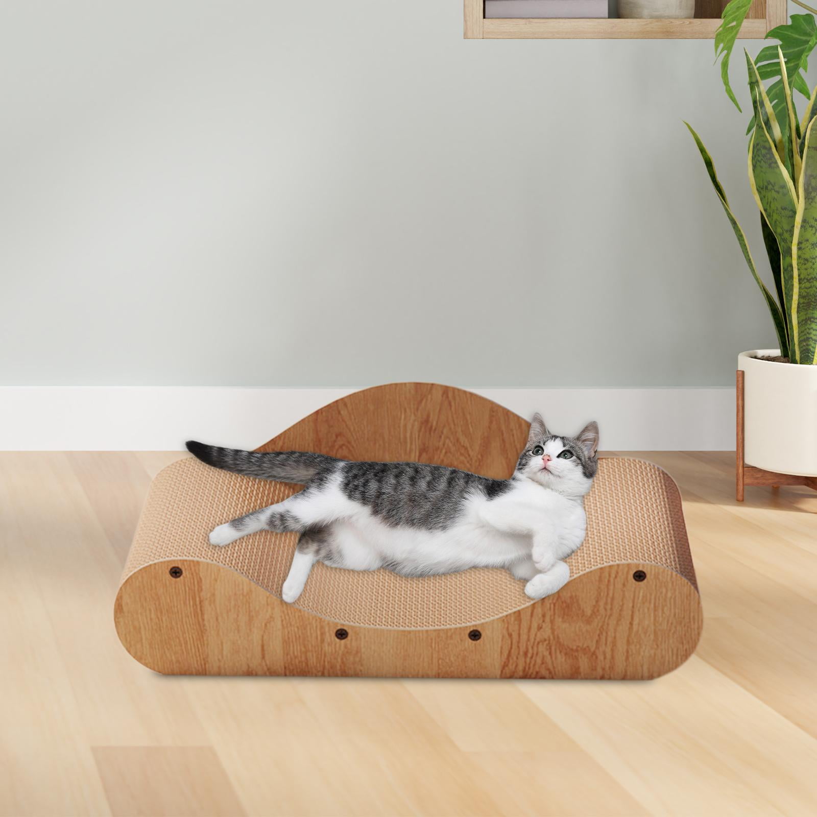 TOOYFUL Cat Scratcher Cardboard Cat Scratching Board Lounge Couch ...