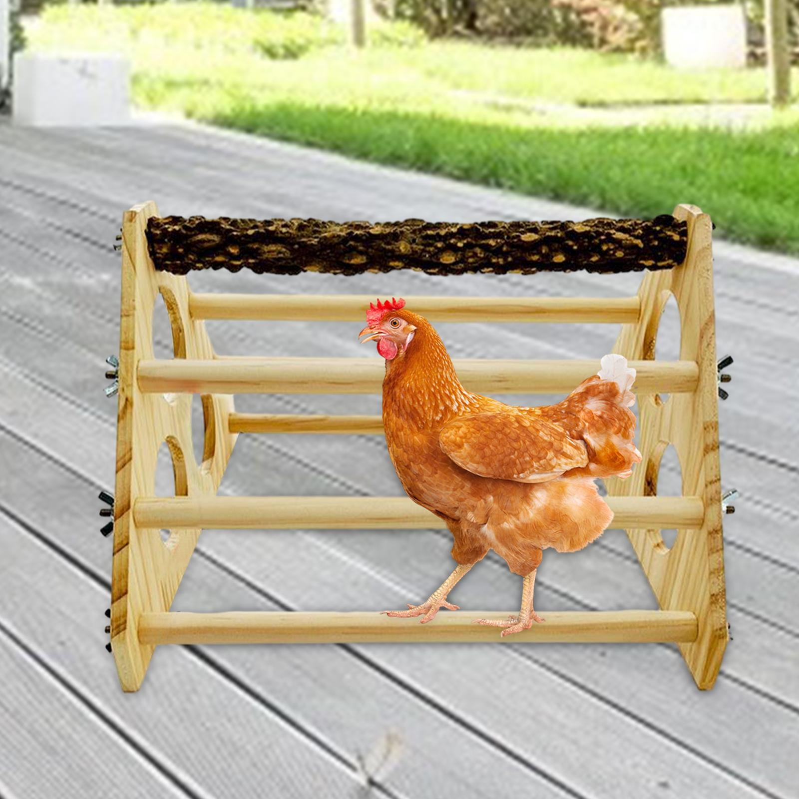 TOOYFUL Chick Perch Chick Stand Wooden Roosting Bar Chicks Toy ...