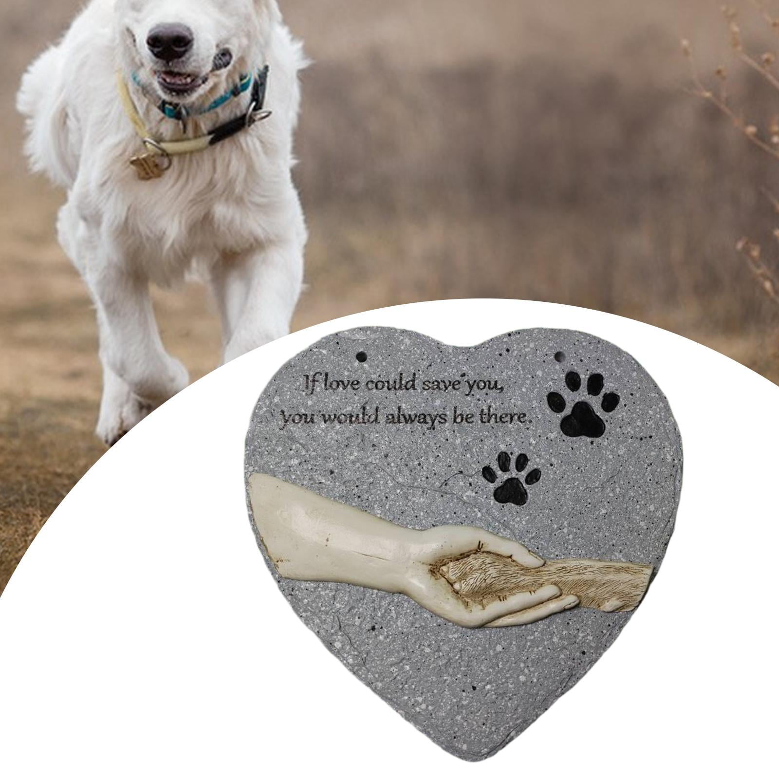 TOOYFUL Dog Memorial Stone Dog Grave Marker Gift Decoration Gravestone ...