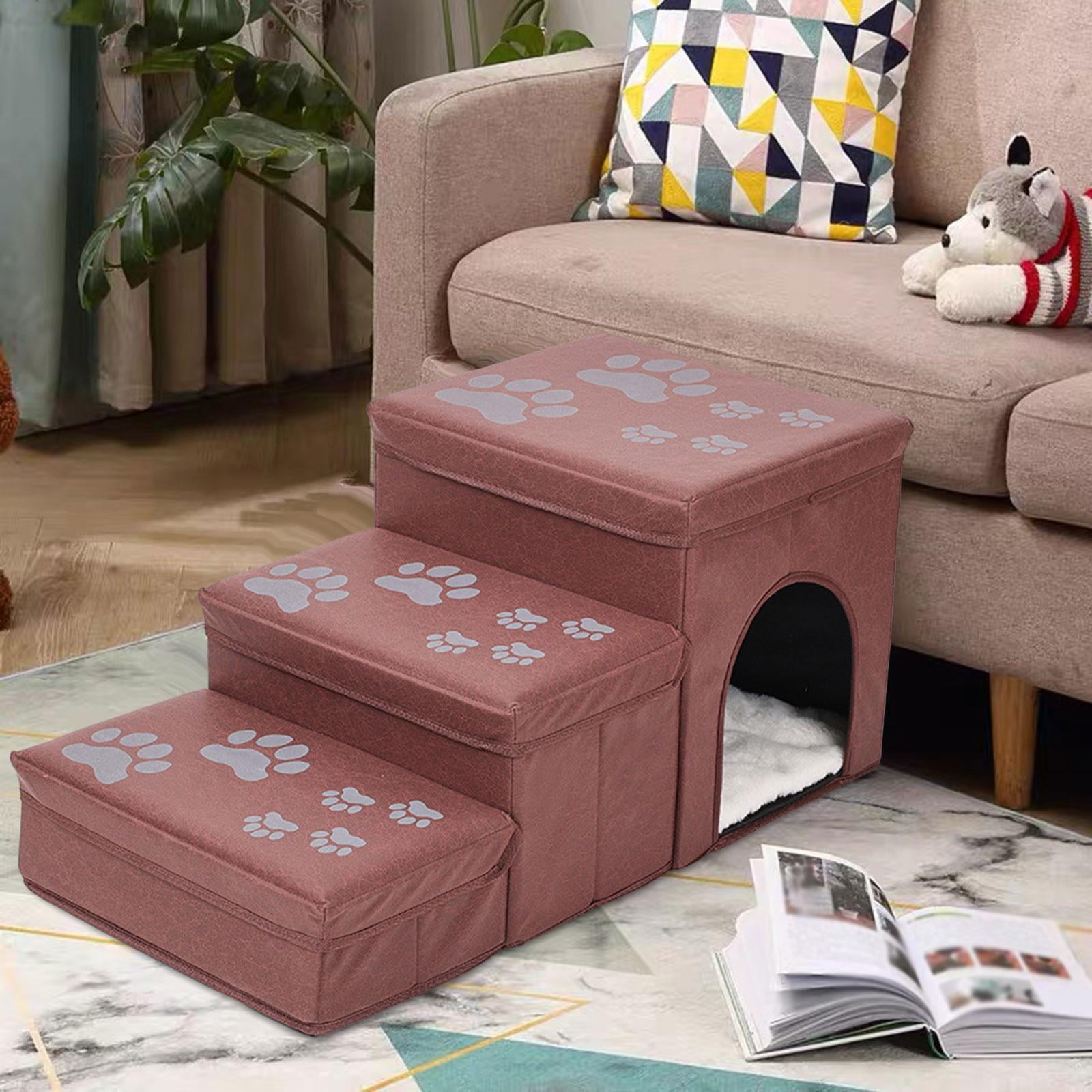 TOOYFUL Folding Pet Stairs Cat Dog Steps Pets Dog Step Pet House with ...