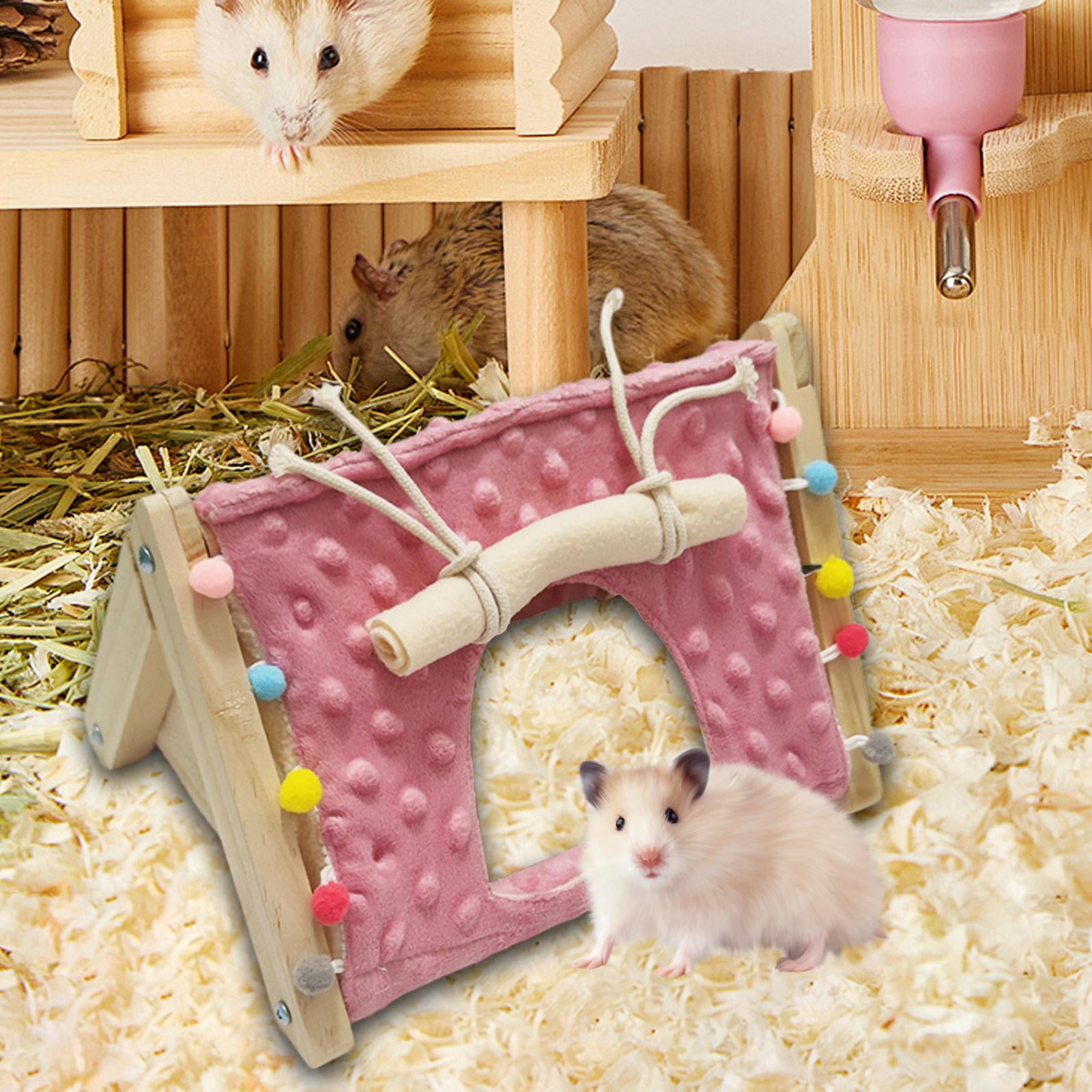 TOOYFUL Hamster Hideaway Hamster House Cage Accessories Pink Princess ...