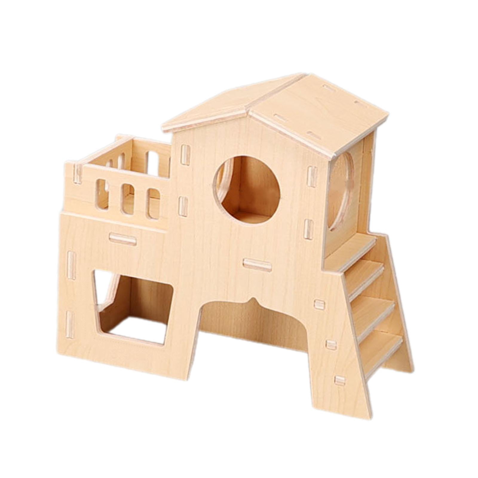 TOOYFUL Hamster House Handcrafted Hedgehog Lovely Hideout with Window ...