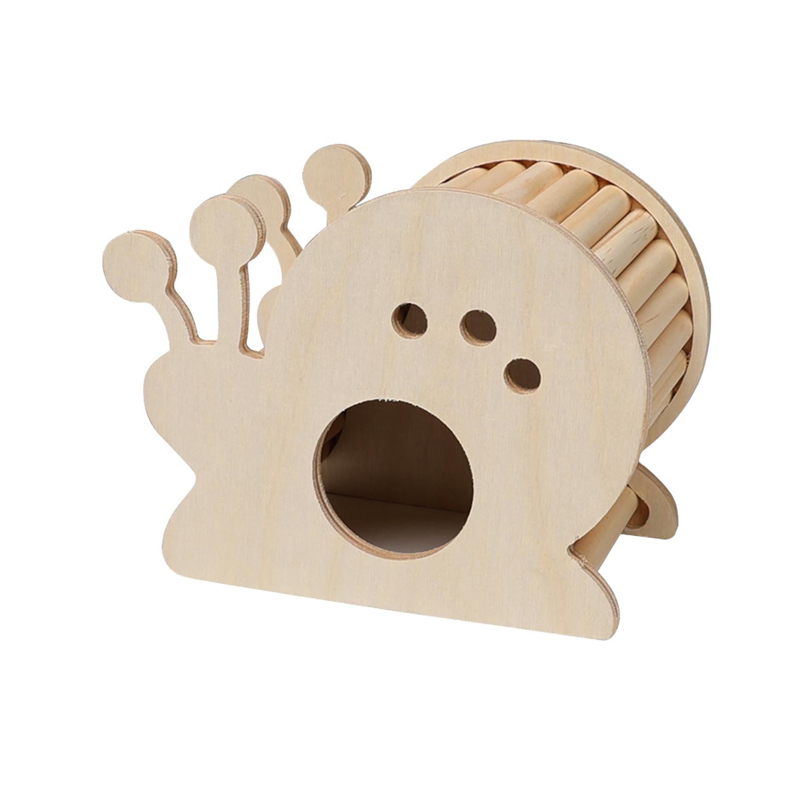 TOOYFUL Hamster Wood House Hideout Cage Accessories Small Animals DIY ...