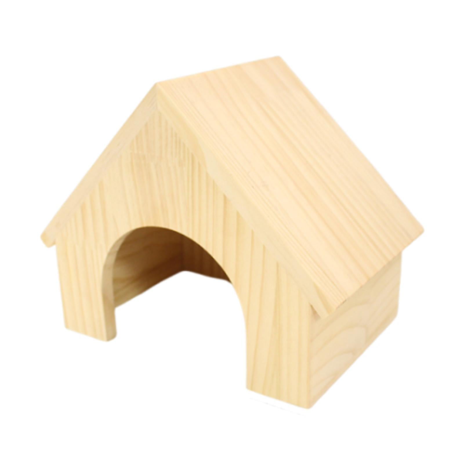 TOOYFUL Hamster Wood House Wood Pets Habitat Hut Hideaway Hide Supplies ...