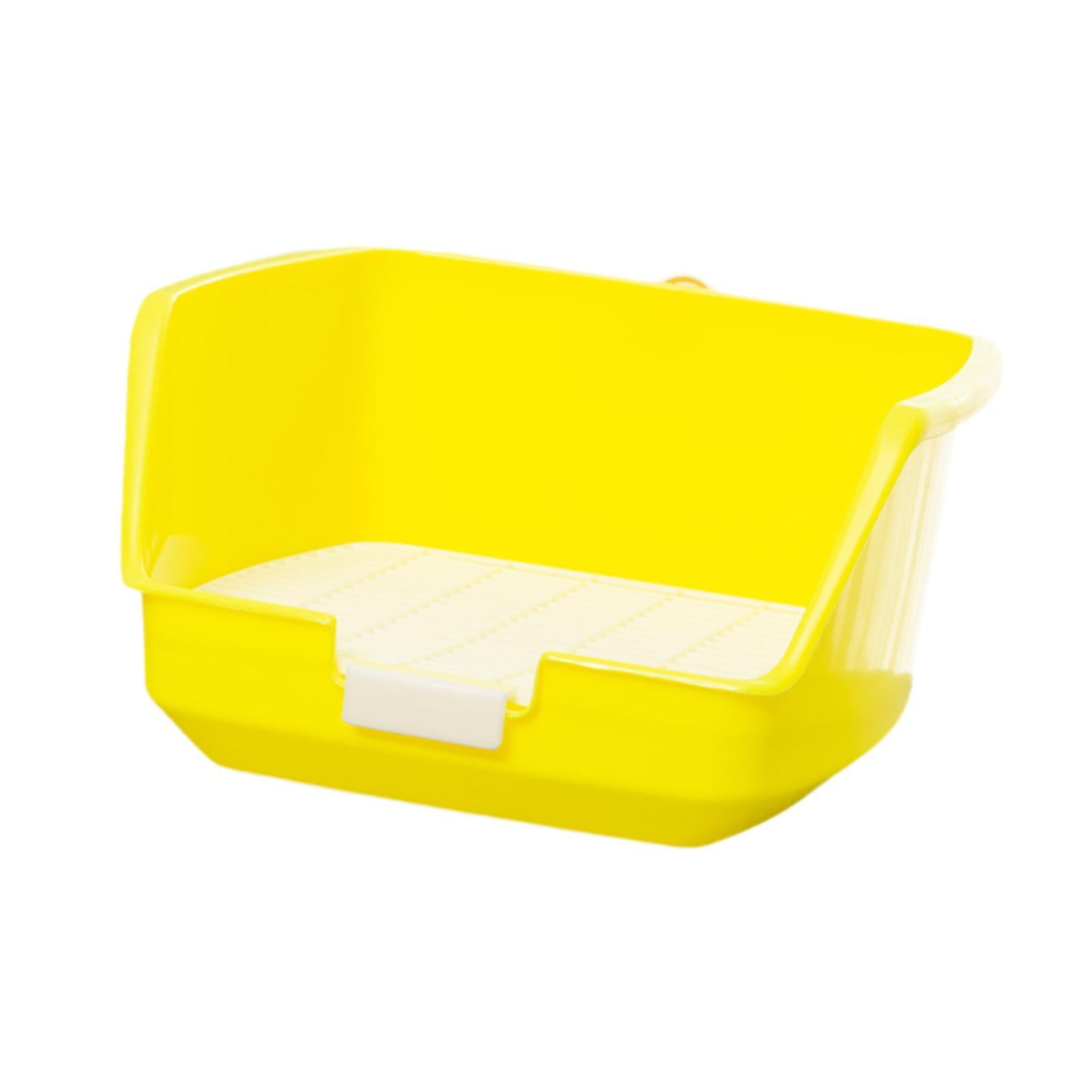 TOOYFUL Litter Box Corner Toilet Box Bedpan with Grid Anti Splashing ...