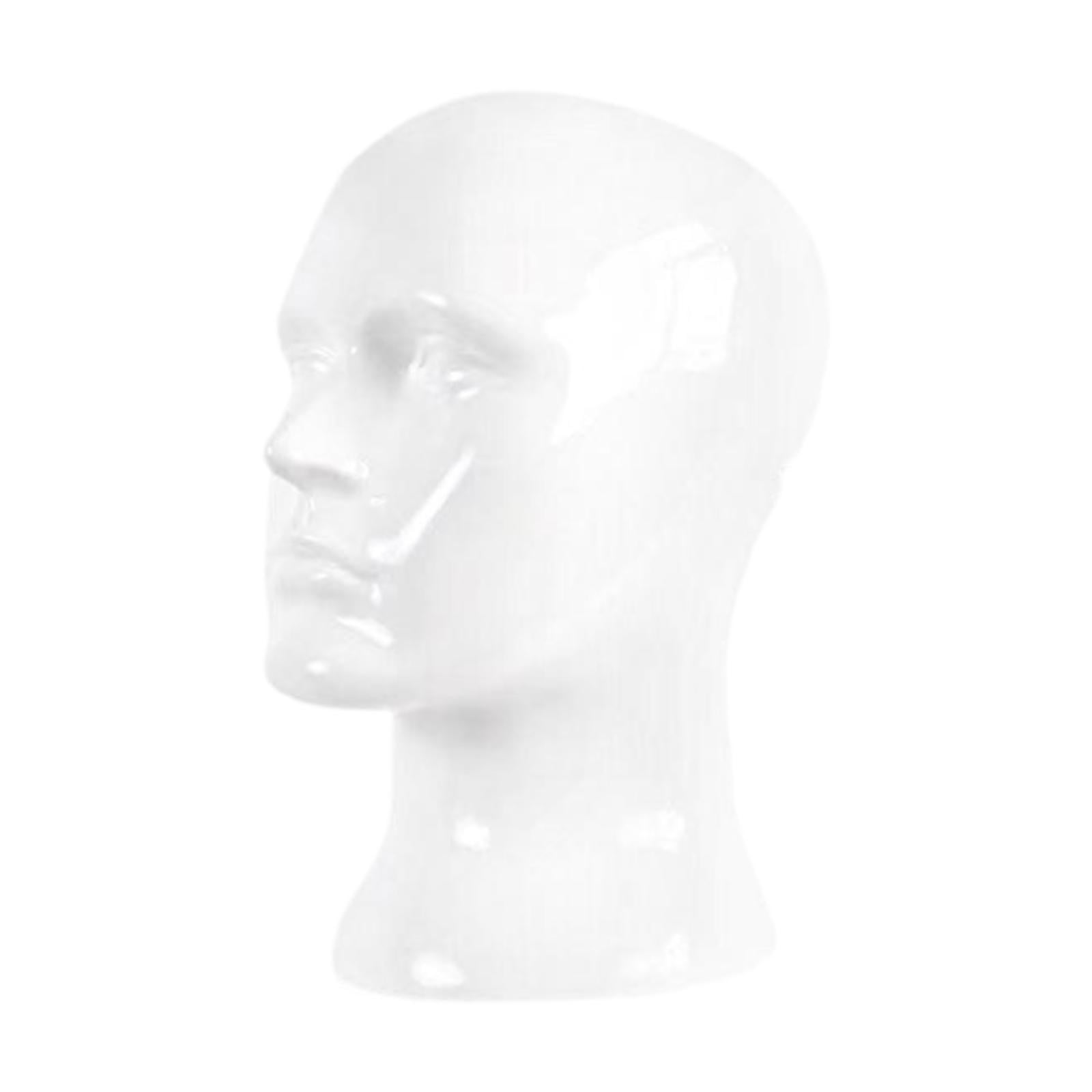 TOOYFUL Male Mannequin Head Hat Display Stand Retail Storage Rack Head ...