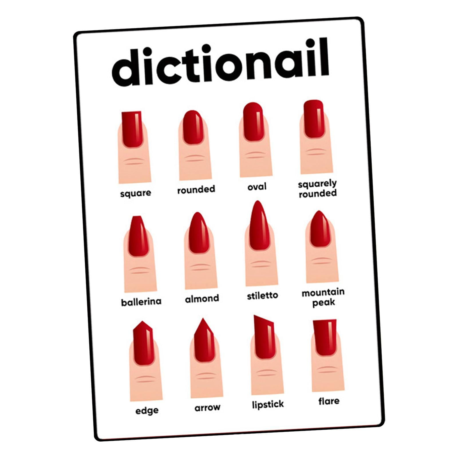 TOOYFUL Nail Shape Display Nail Tip Display Board Supplies Professional ...