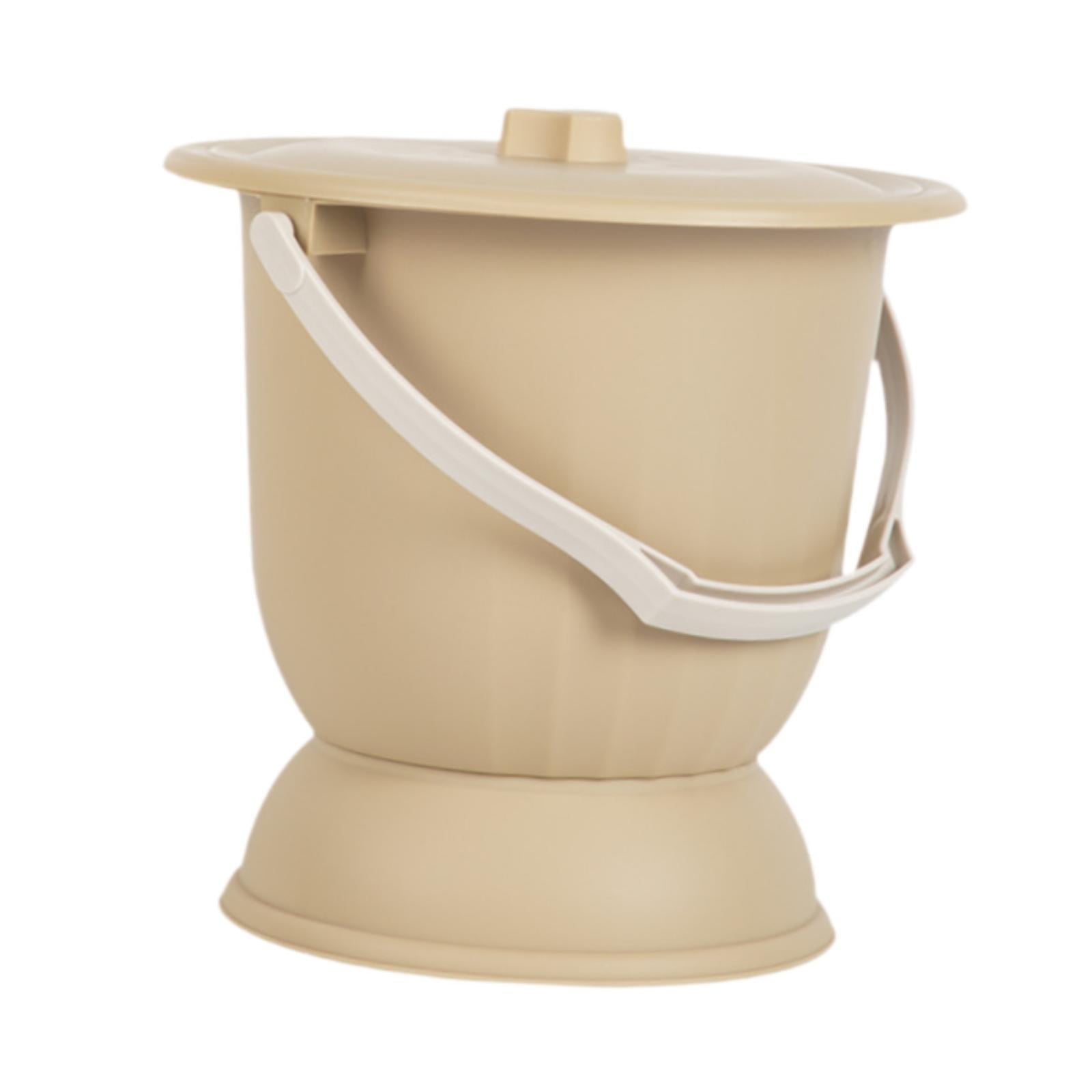 TOOYFUL Portable Bedpan Pot Night Commode Bucket Spittoon with Lid and ...