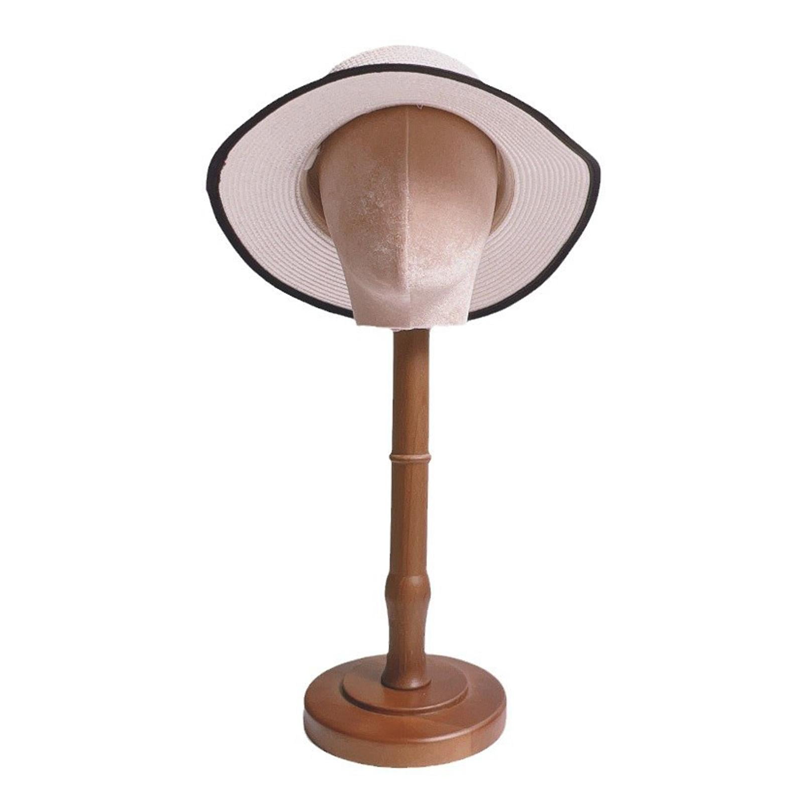 TOOYFUL Stand, Velvet Manikin Head with Wood Base, Mannequin Head Stand ...