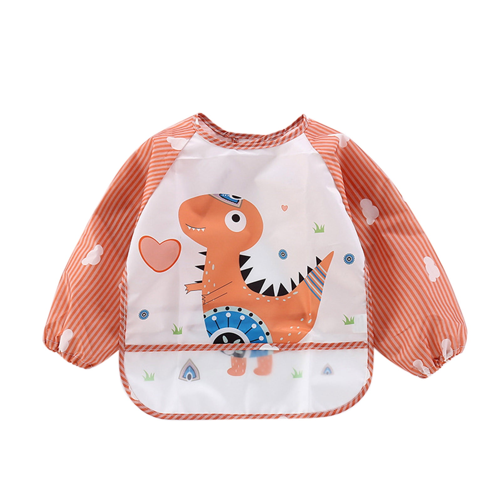 TOOYOU Baby Bibs Drooling And Teething Waterproof Long Sleeved Feeding ...